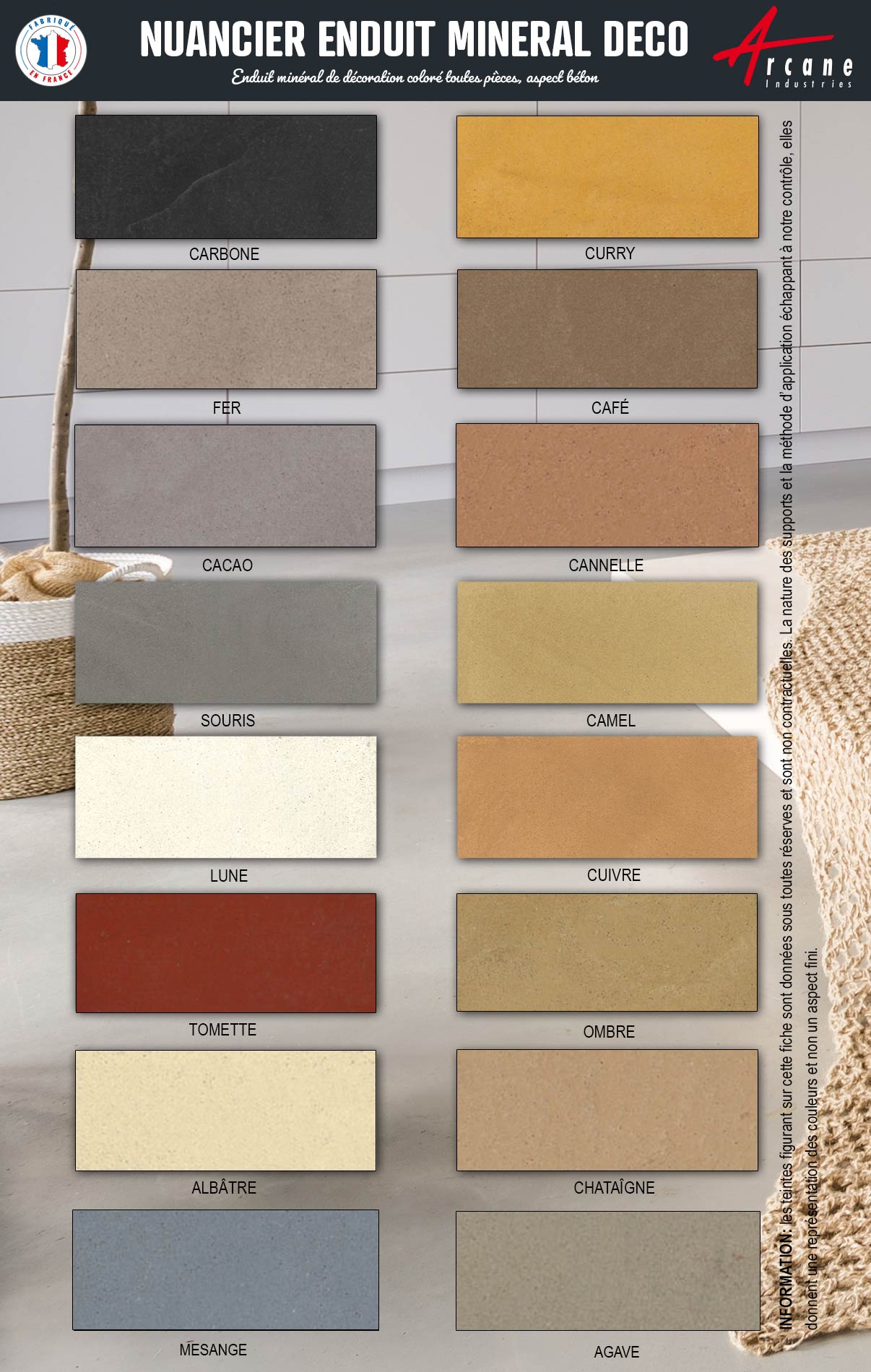 Enduit décoratif minéral coloré de rénovation